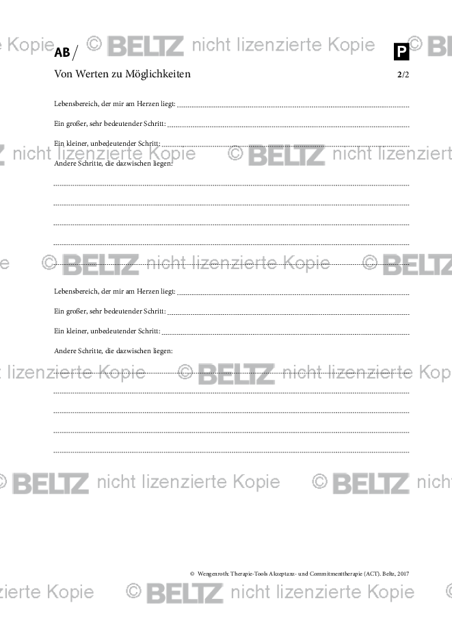 ACT: Von Werten zu Möglichkeiten | psychotherapie.tools ACT: Von Werten zu Möglichkeiten | psychotherapie.tools